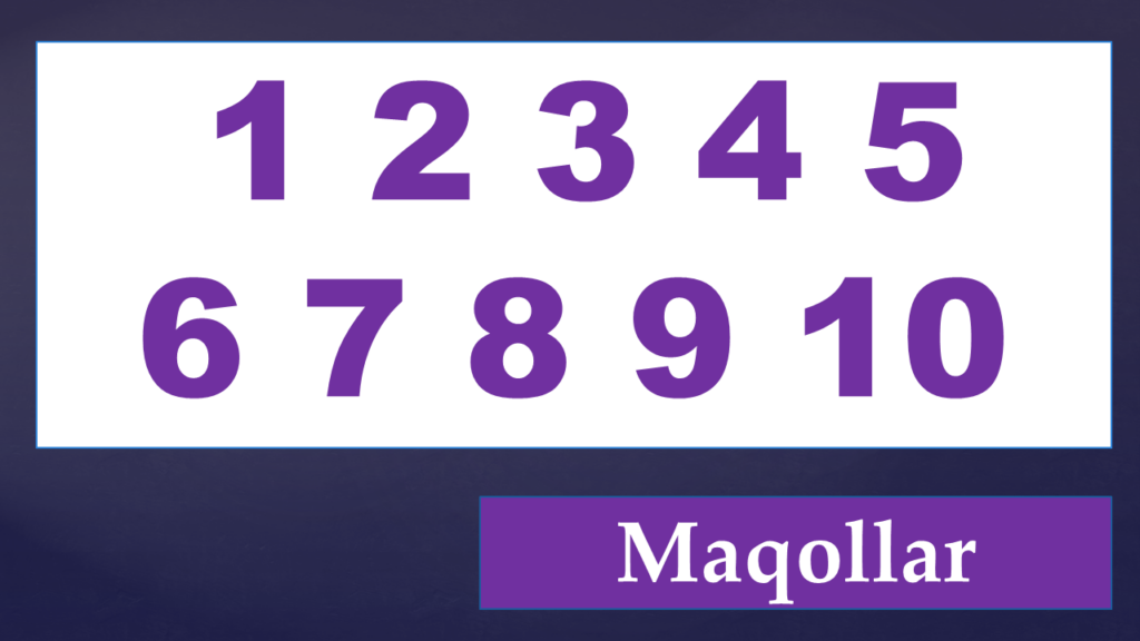 Maqollar to'plami - Tavsiyalar.uz